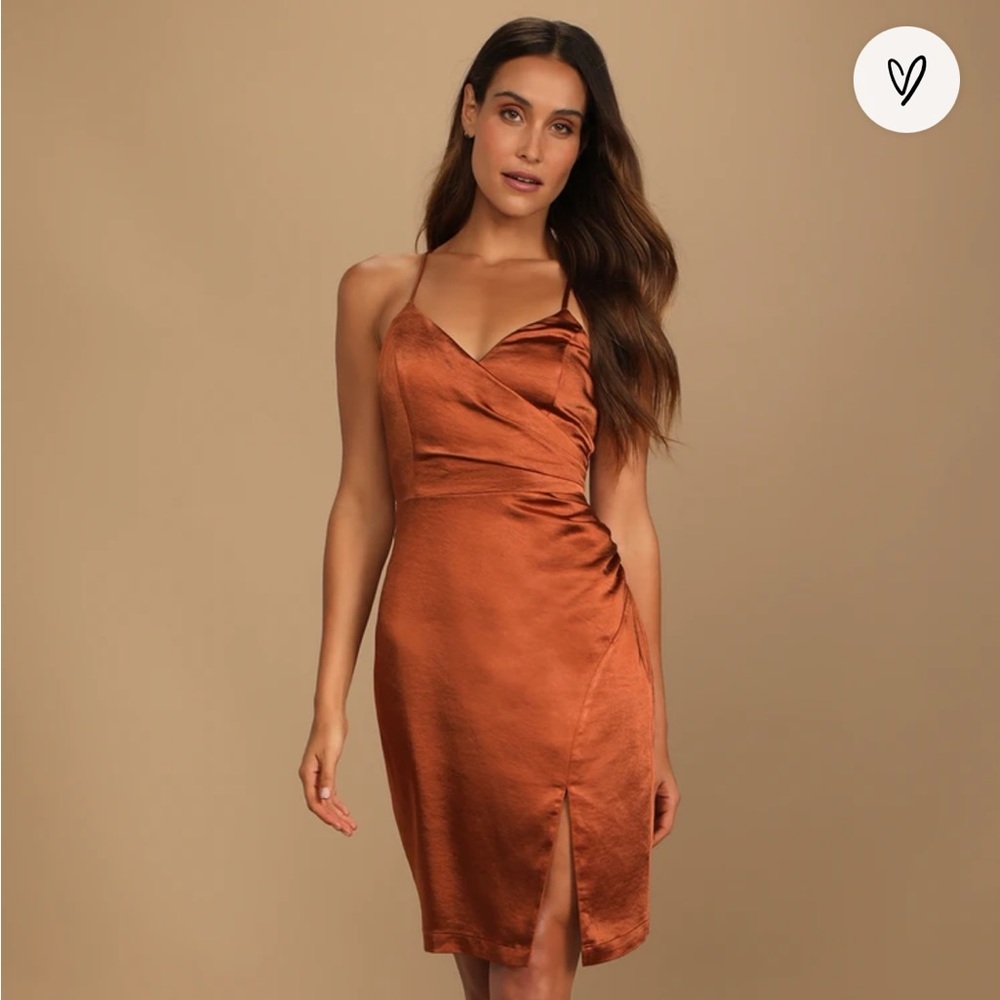 Bronze Satin Dress - Gem